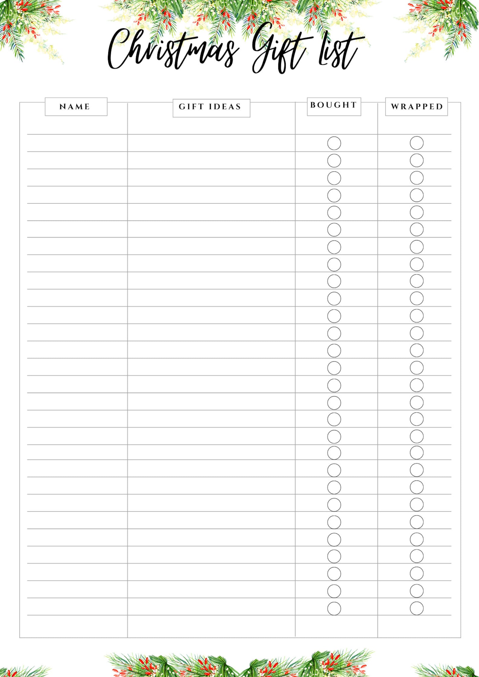 Christmas Meal Planner, Christmas Dinner Planner, Printable Christmas ...