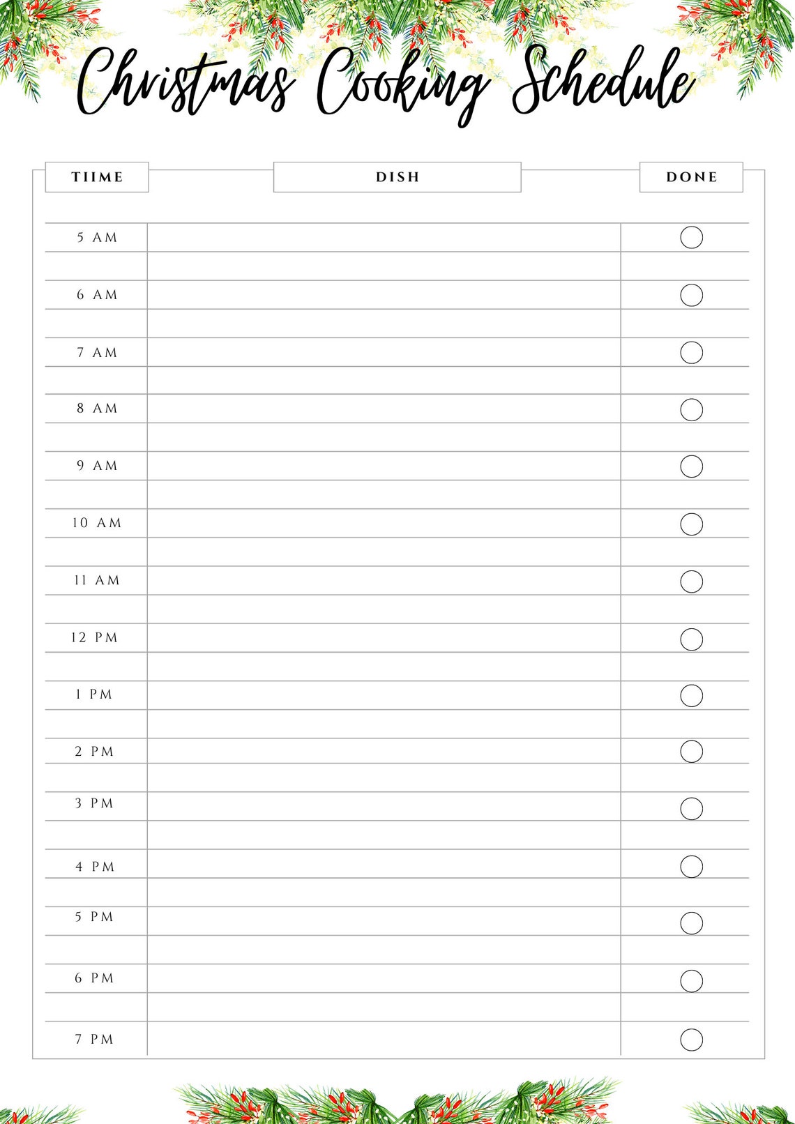 Christmas Meal Planner, Christmas Dinner Planner, Printable Christmas ...