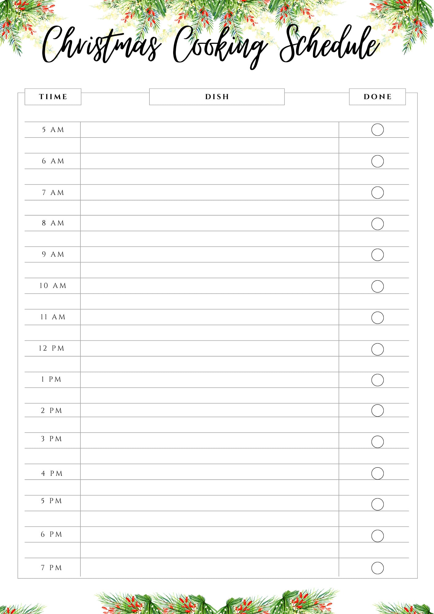 Christmas Meal Planner, Christmas Dinner Planner, Printable Christmas ...