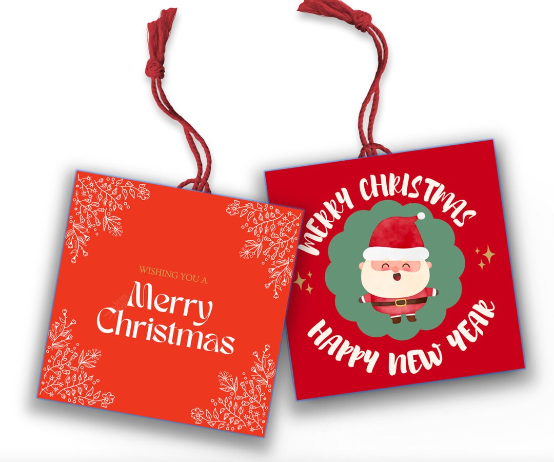 Printable Christmas Gift Tags, Elegant Christmas Gift Tags, Holiday ...