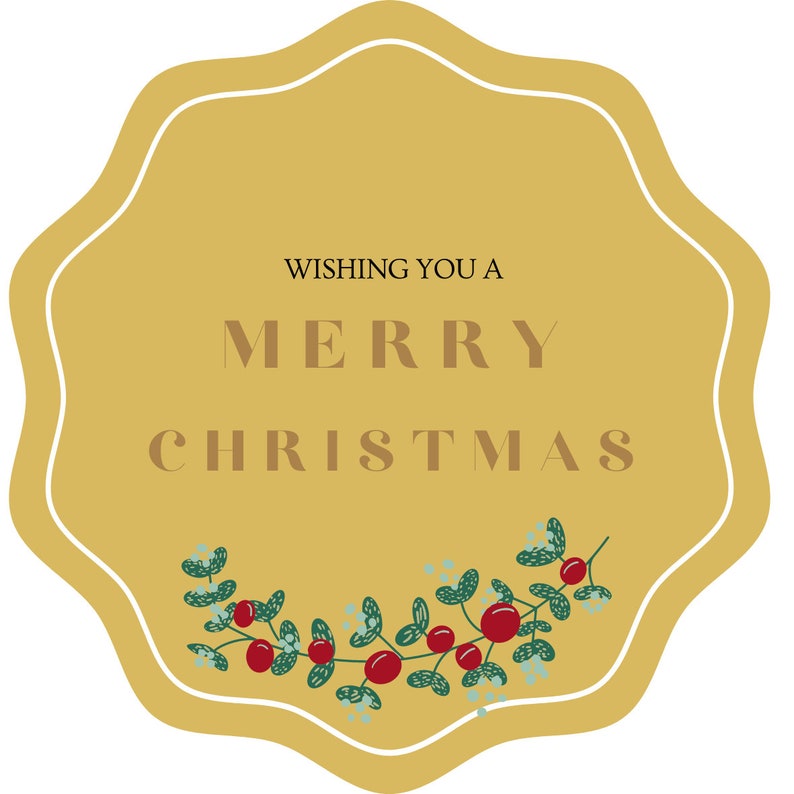 Digital Printable Christmas Gift Stickers, Holiday Gift Stickers ...