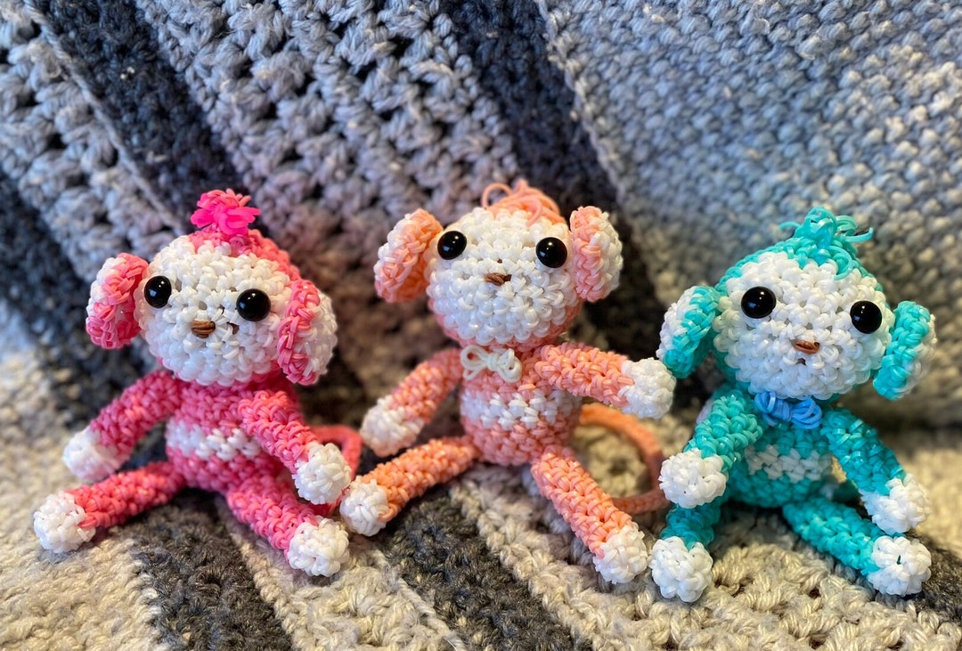 Super Cute Loomigurumi/rainbowloom Monkey - Etsy