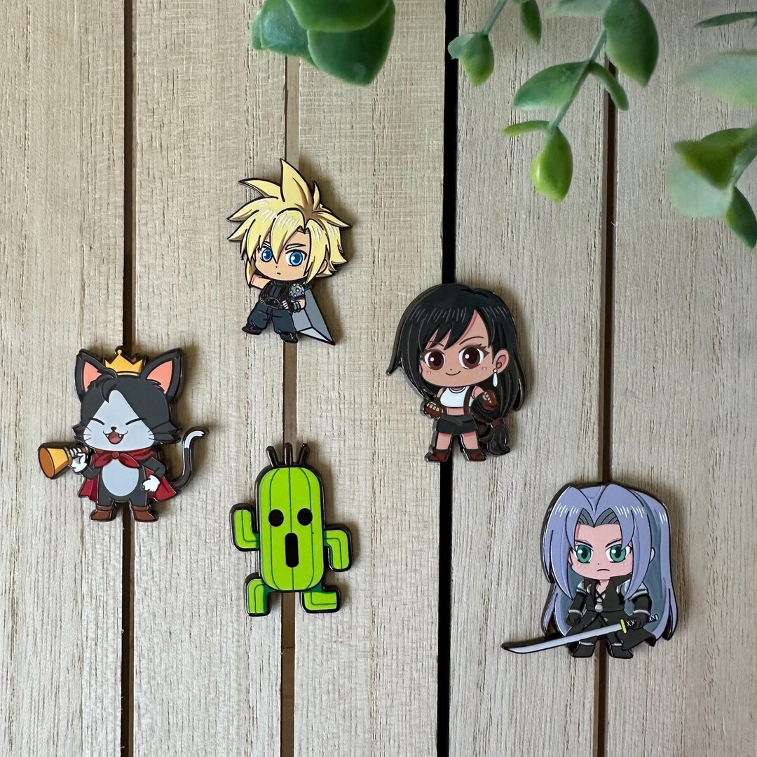Chibi FF7 Character Pins - Etsy