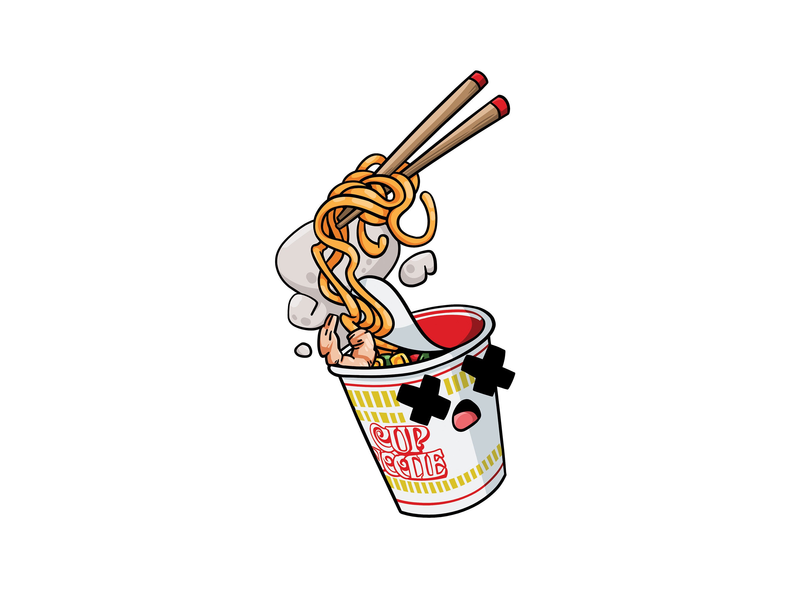 CUP NOODLE STICKER One Piece Sticker Asian Food Sticker - Etsy