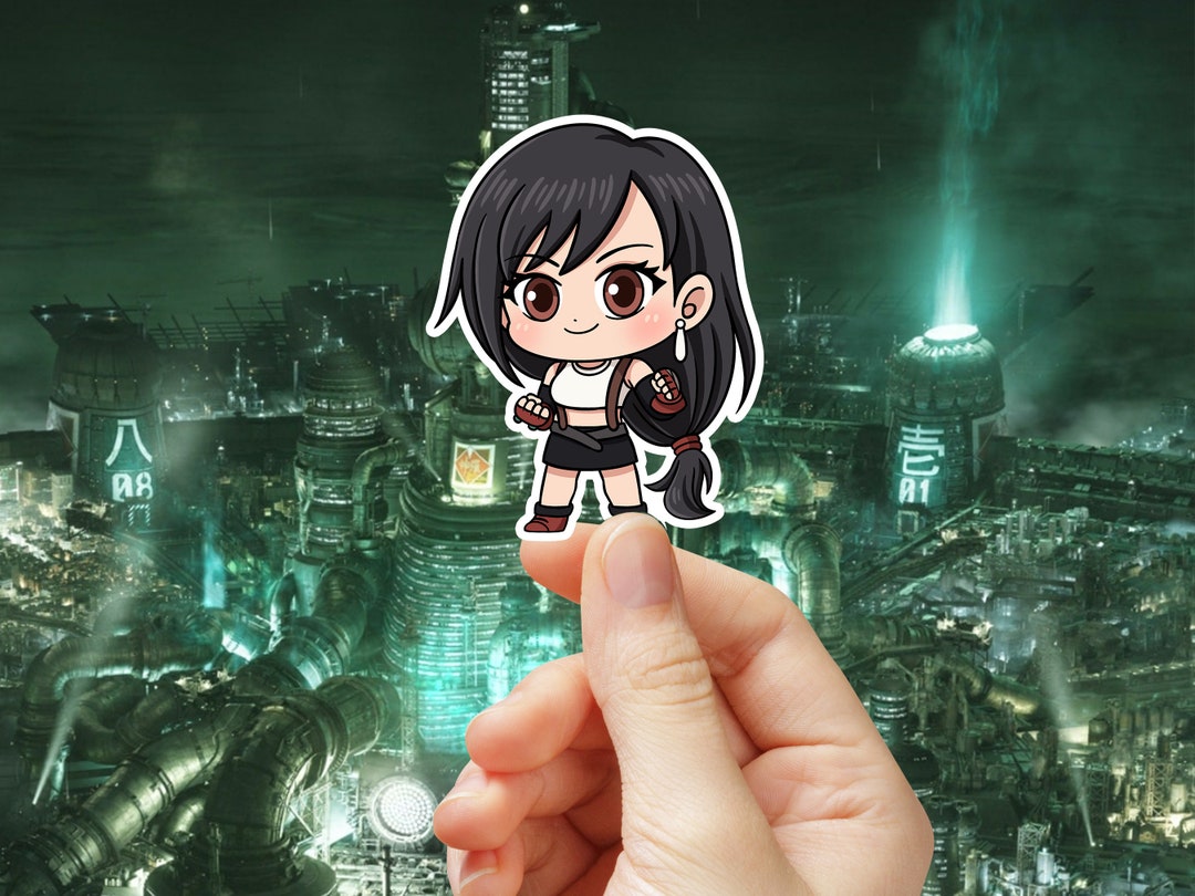 Chibi Tifa Sticker: Glossy, Water-resistant Vinyl (3" X 2.5") - Etsy