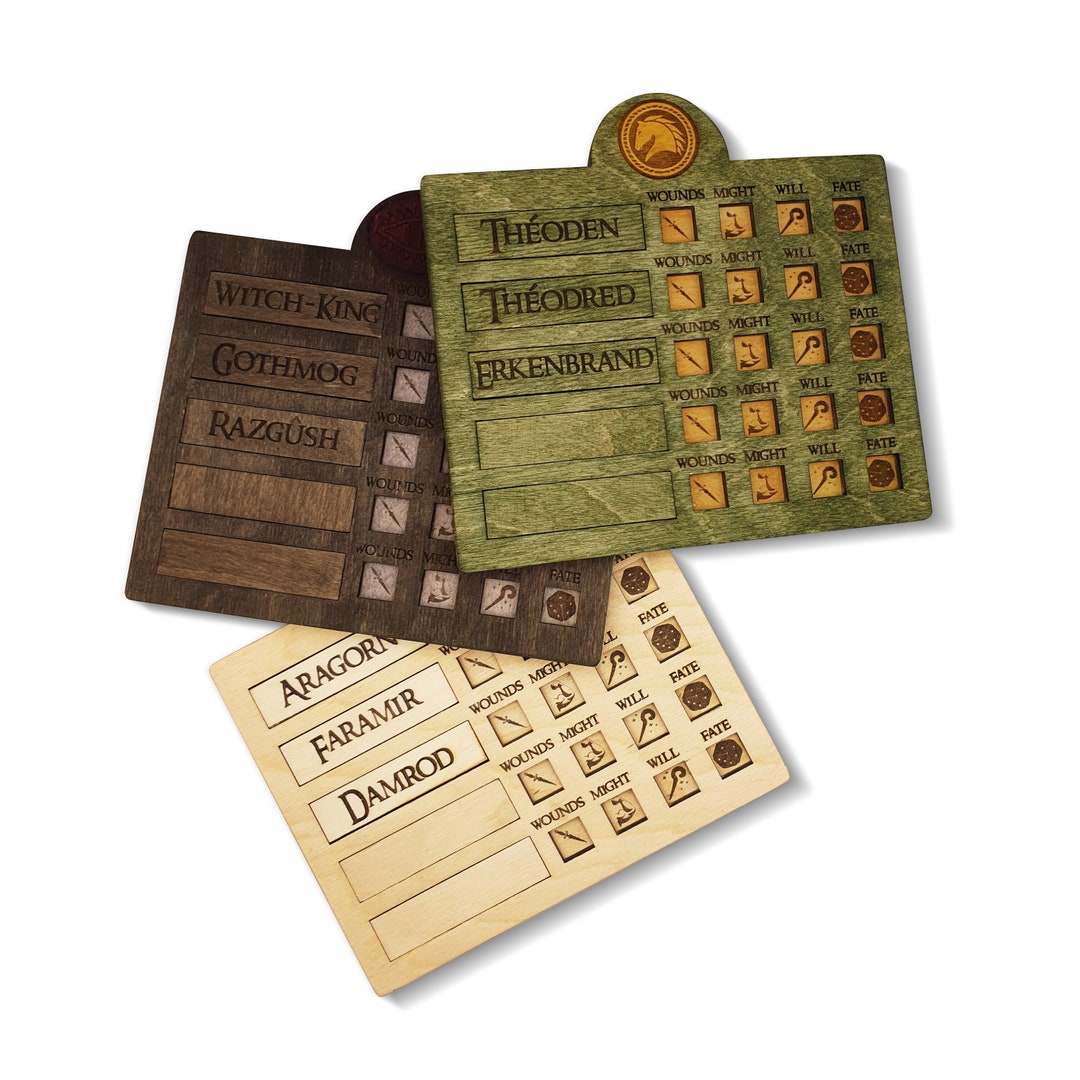 LOTR SBG MESBG Hero Tray Tracker Design 2 - Etsy