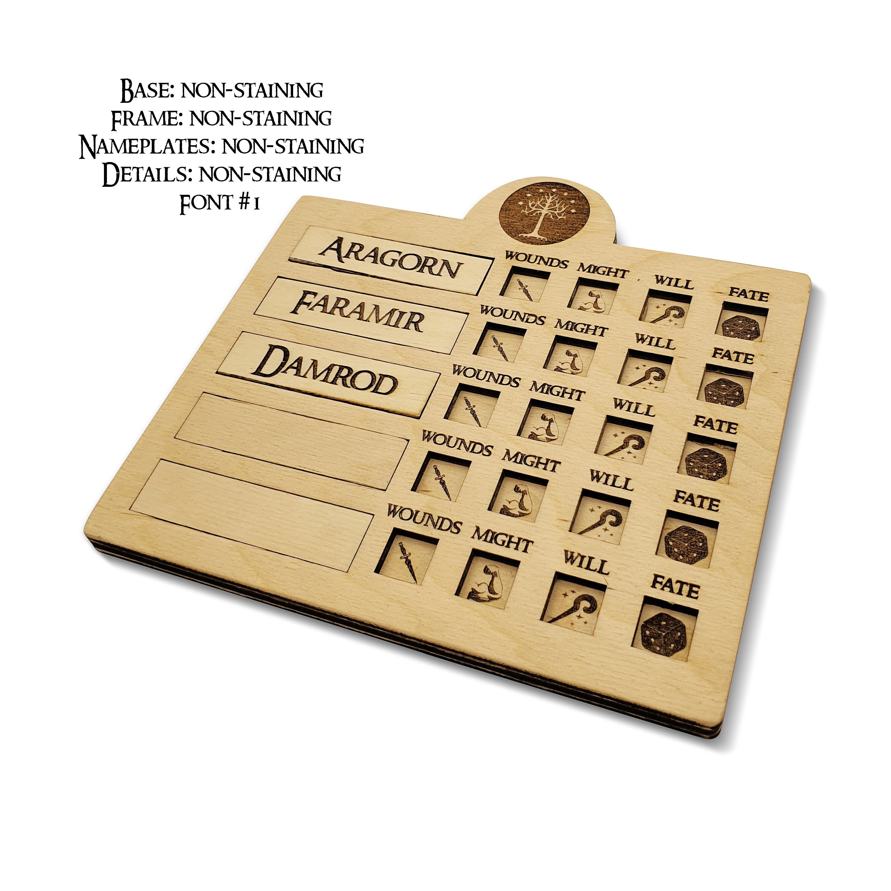 LOTR SBG MESBG Hero Tray Tracker Design 2 - Etsy