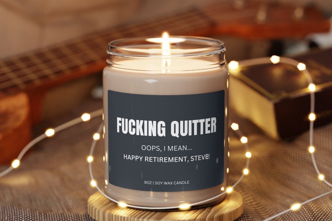 Retirement Candle, Personalized Retirement Gift, Coworker Leaving Gift ...