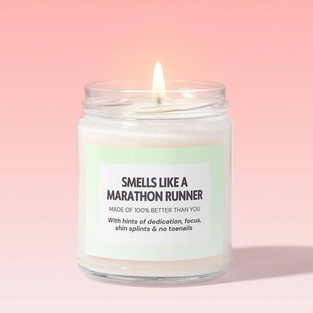 Marathon Runner Candle | Fun and Unique Gift for Runners | 9oz Soy Wax ...