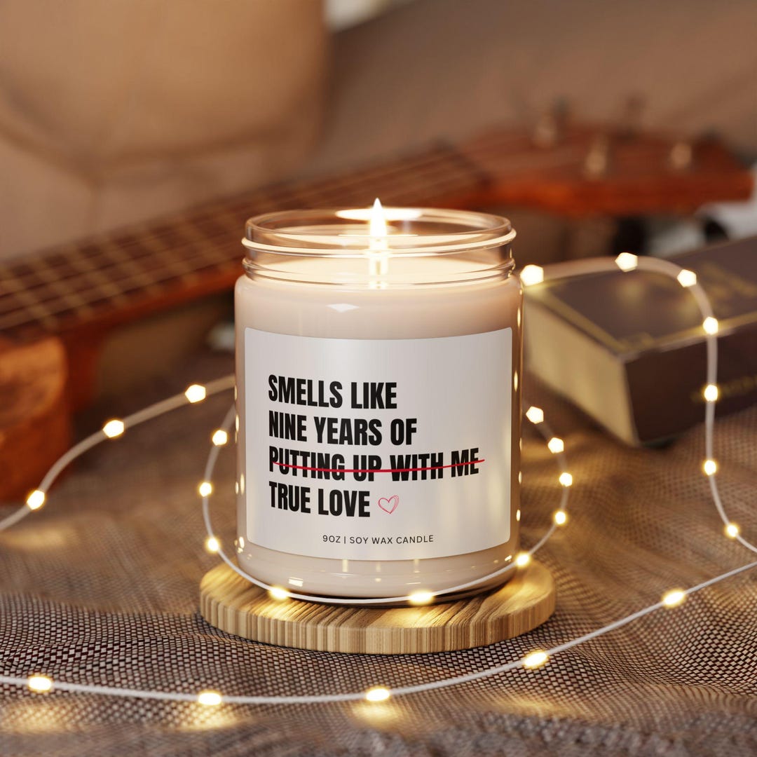 9th Anniversary Candle | Gift for Husband or Wife - Etsy