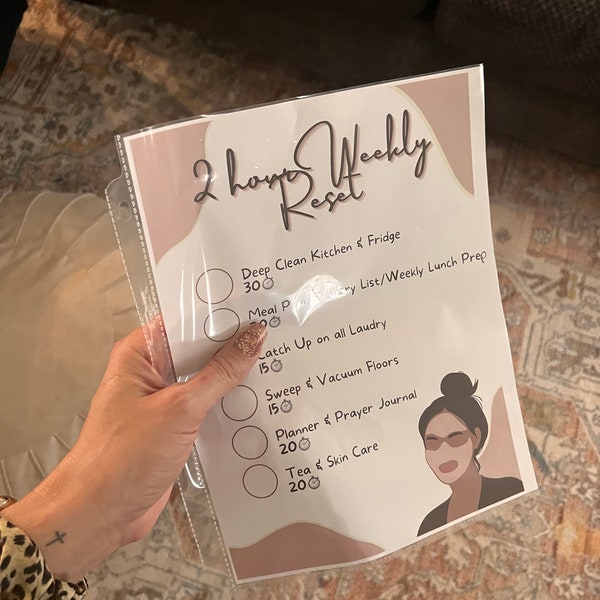 Weekly Reset Planner - Etsy