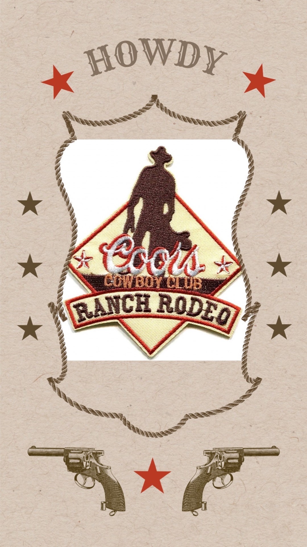 COORS RANCH RODEO Iron on Patch Ready Logo Embroidered Brand New Amazing Quality Beer Y2k Cowboy ...