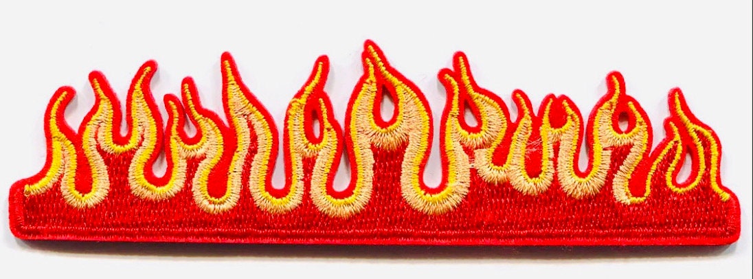 Fire Patch Iron on Flame Patch Ready Logo Embroidered Brand New High ...