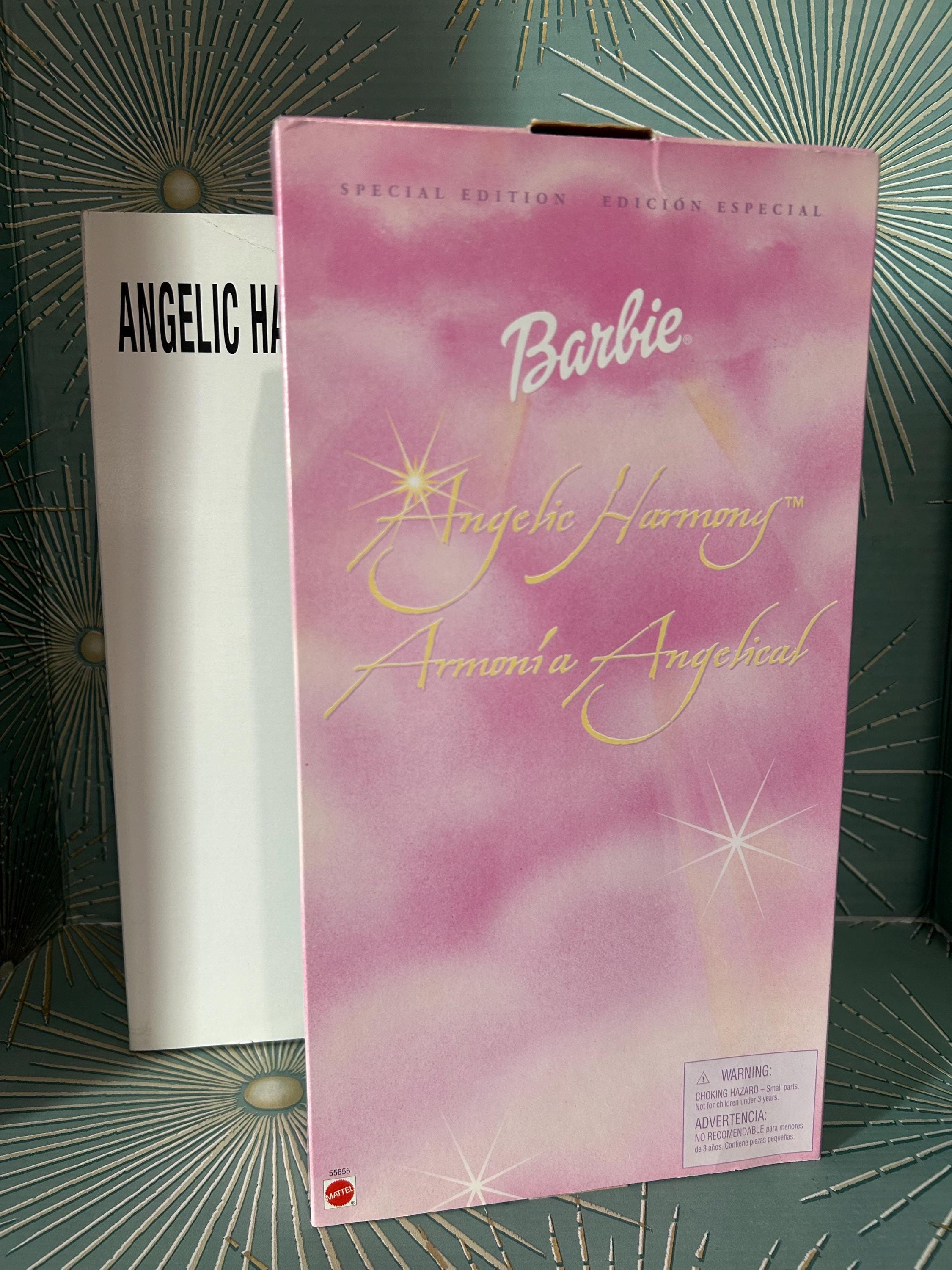Vintage 2001 Angelic Harmony Barbie Doll Brunette Hispanic Pink Angel ...