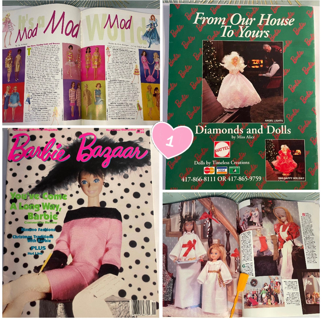 Your Choice: Rare Vintage Early 1990s Barbie Bazaar Magazines ...