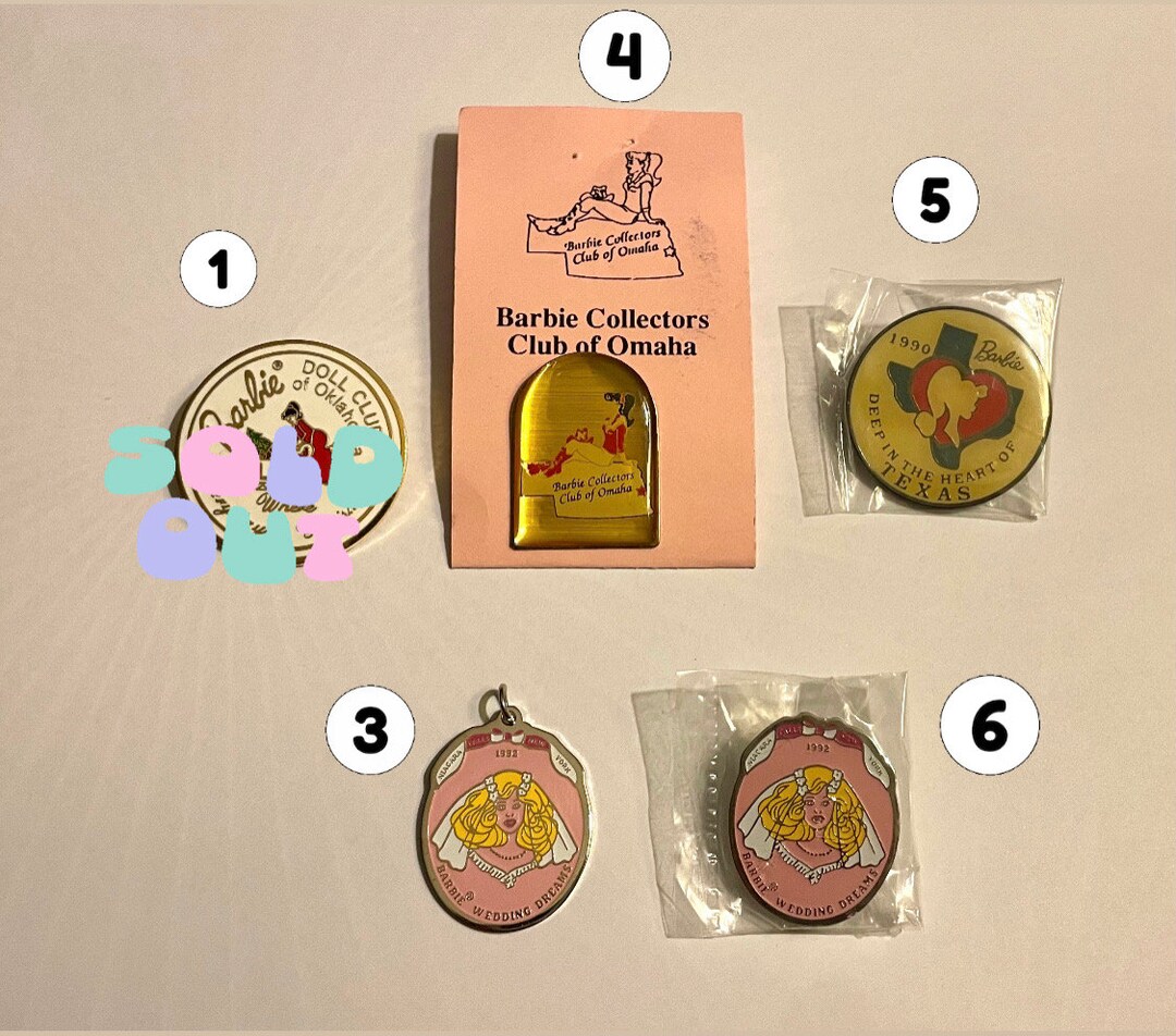 Your Choice: Vintage Barbie Early 1990s Convention Collectible Button ...