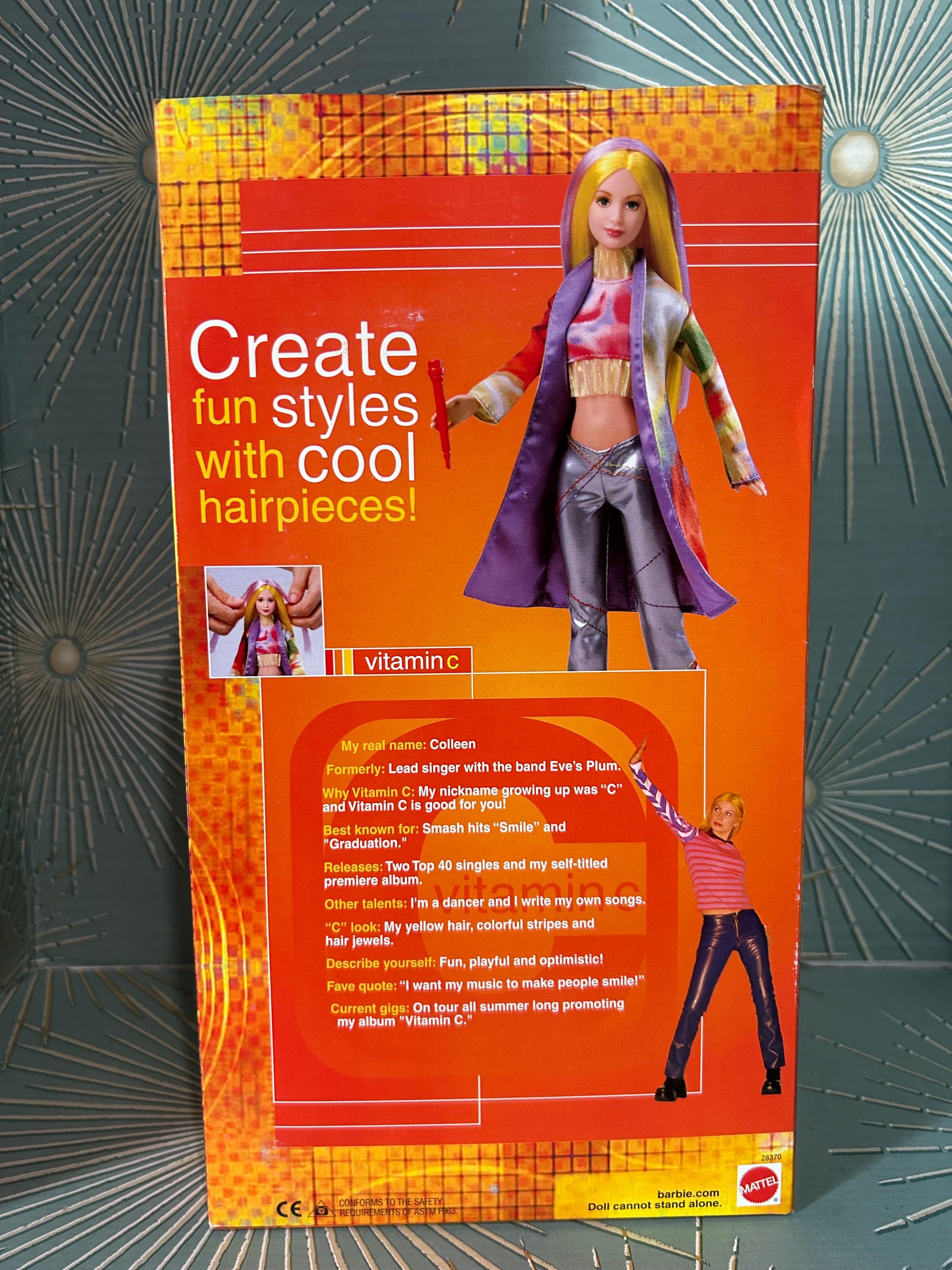 Vintage Y2K 2000 Vitamin C Pop Star Singing Sensation Doll Funky Hair ...