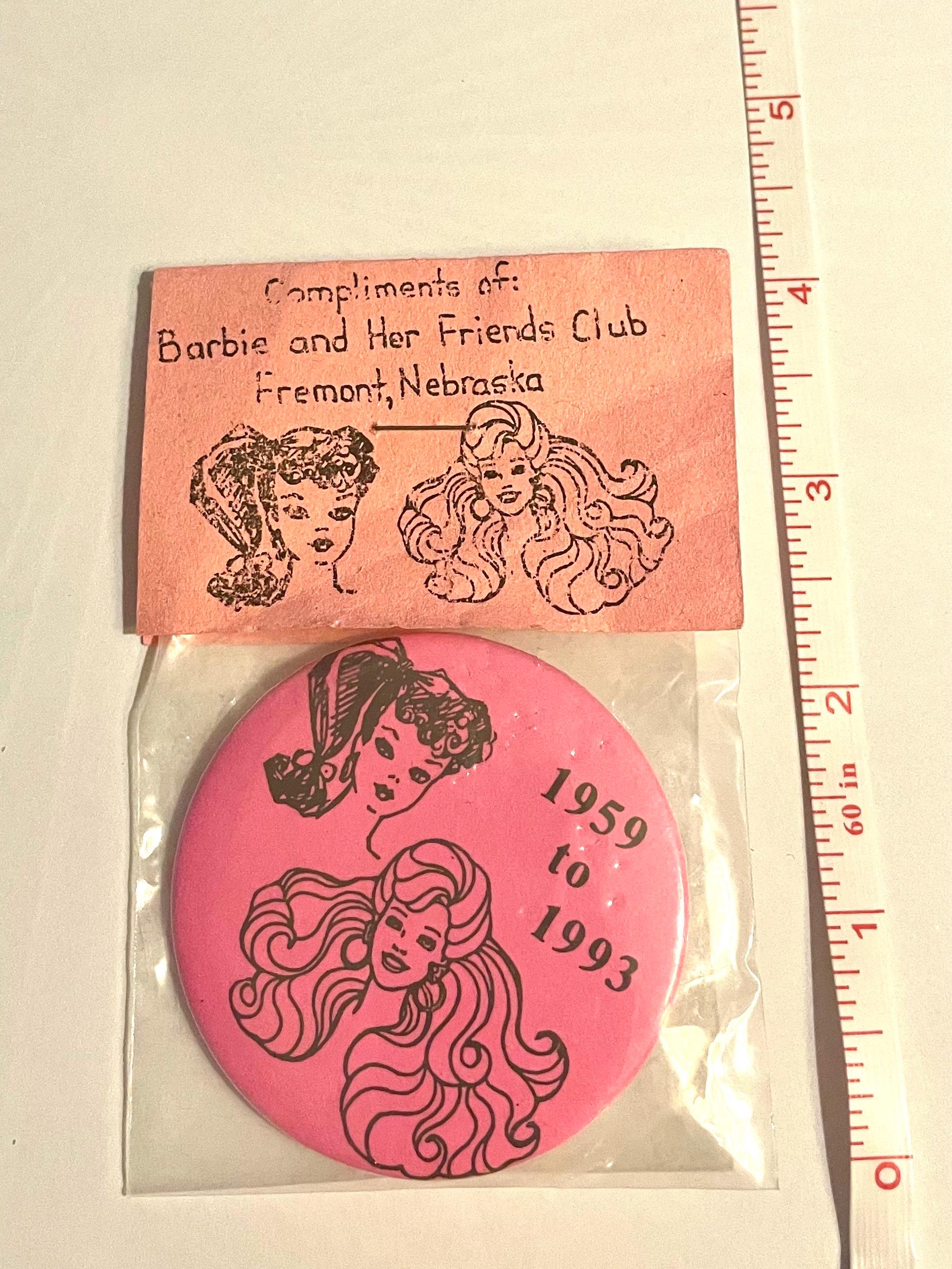 Vintage 1990s Barbie Convention Doll Club Keepsake “1959 to 1993” Pink ...