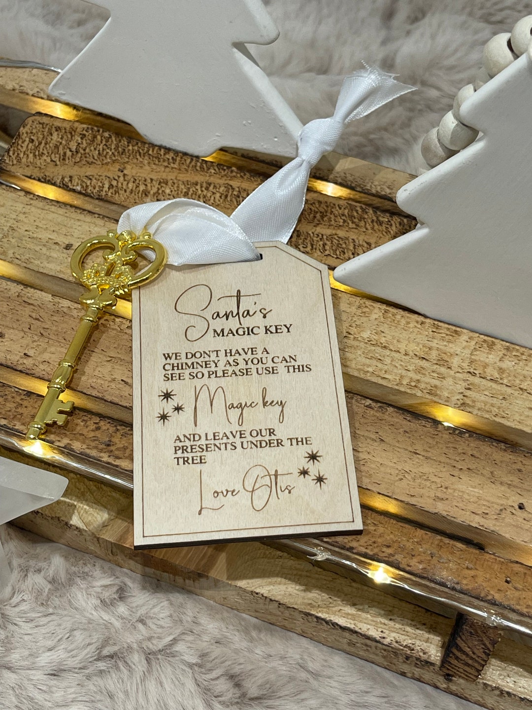 Santa’s Magic Key Tag, Personalised Santa’s Magic Key Tag - Etsy UK