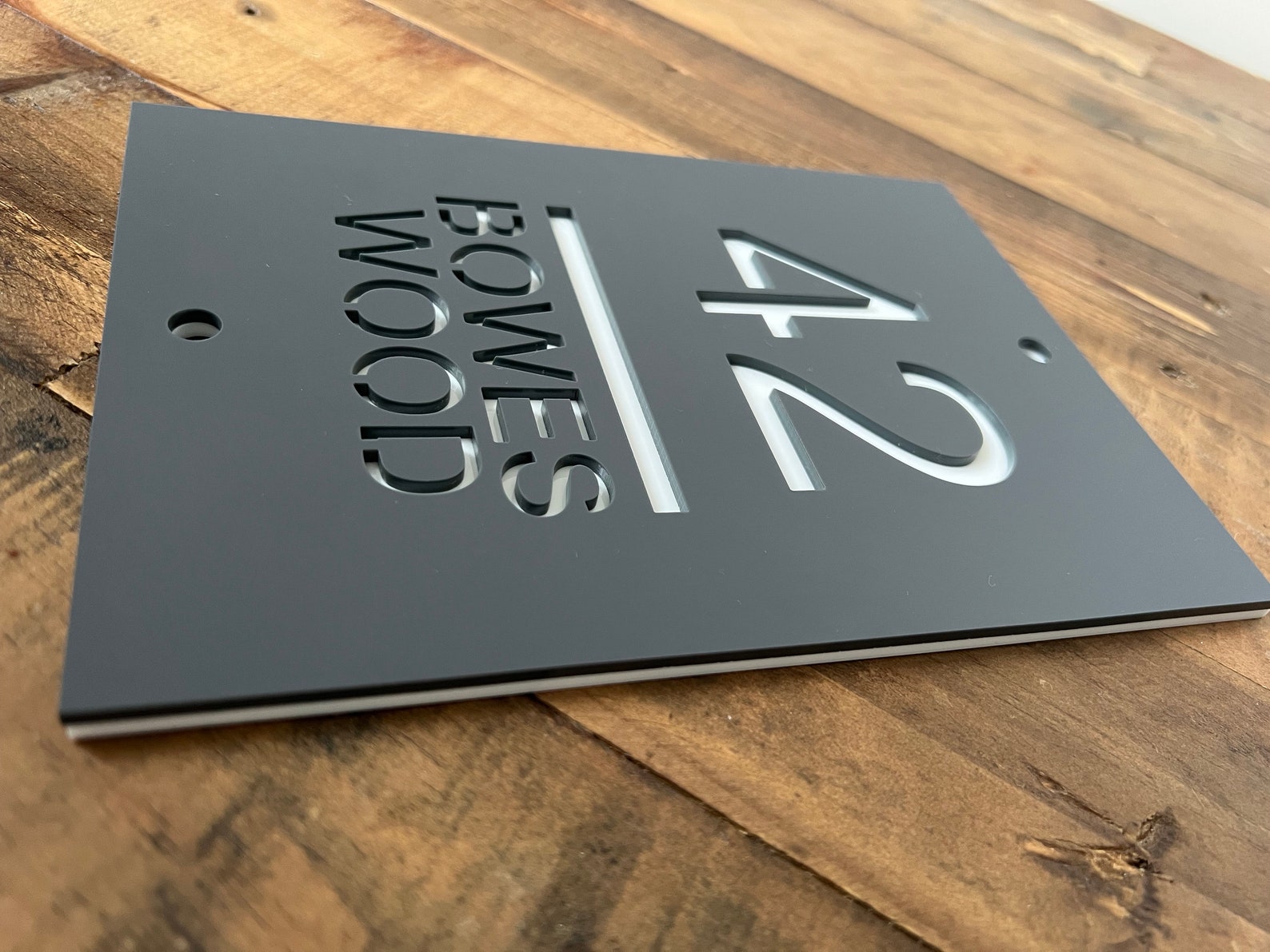 Minimalist Modern Contemporary Door Sign , Modern House Number , Modern ...