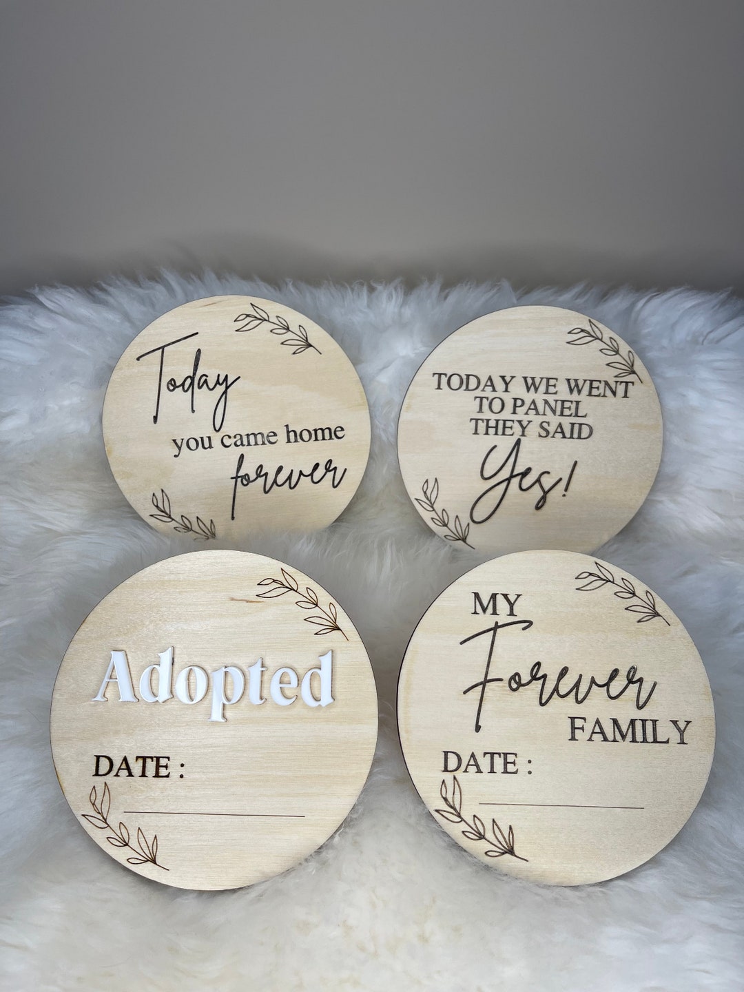 Adoption Milestone Wooden Disc’s, Adoption Plaque’s, Adoption Journey ...