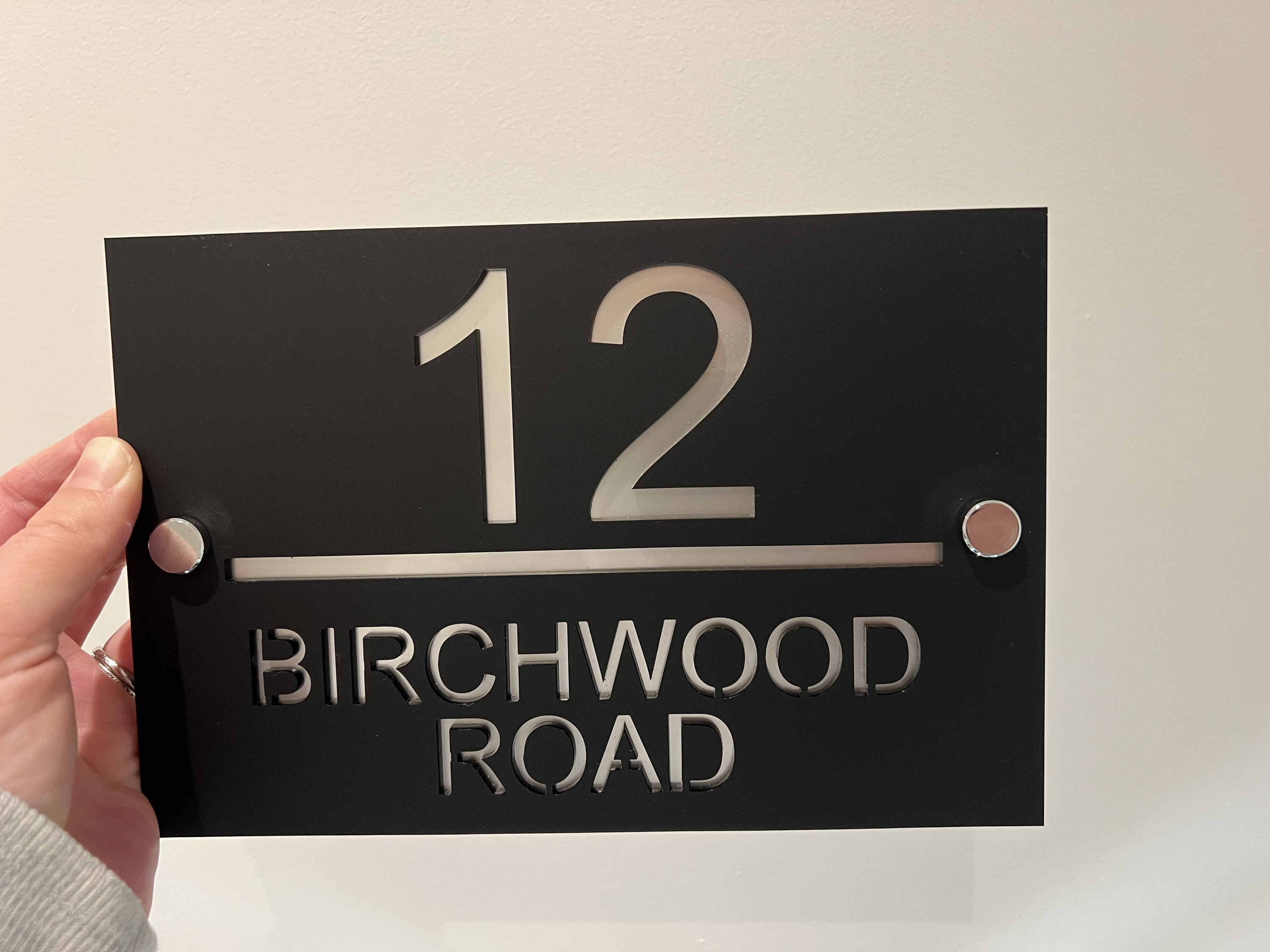 Minimalist Modern Contemporary Door Sign , Modern House Number , Modern ...