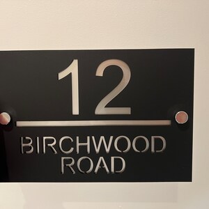 Minimalist Modern Contemporary Door Sign , Modern House Number , Modern ...