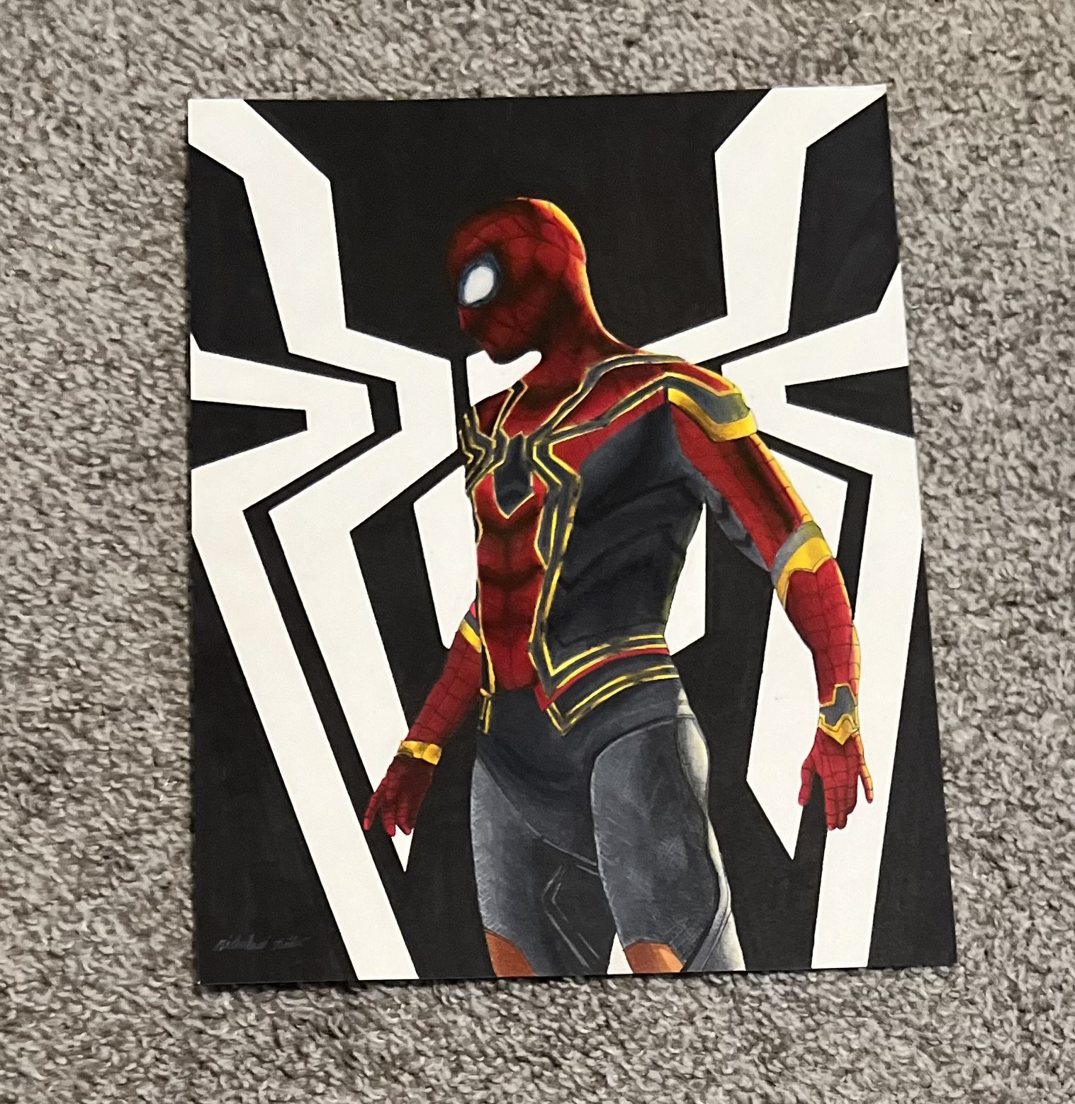 Hand Drawn Spider Man Drawing - Etsy