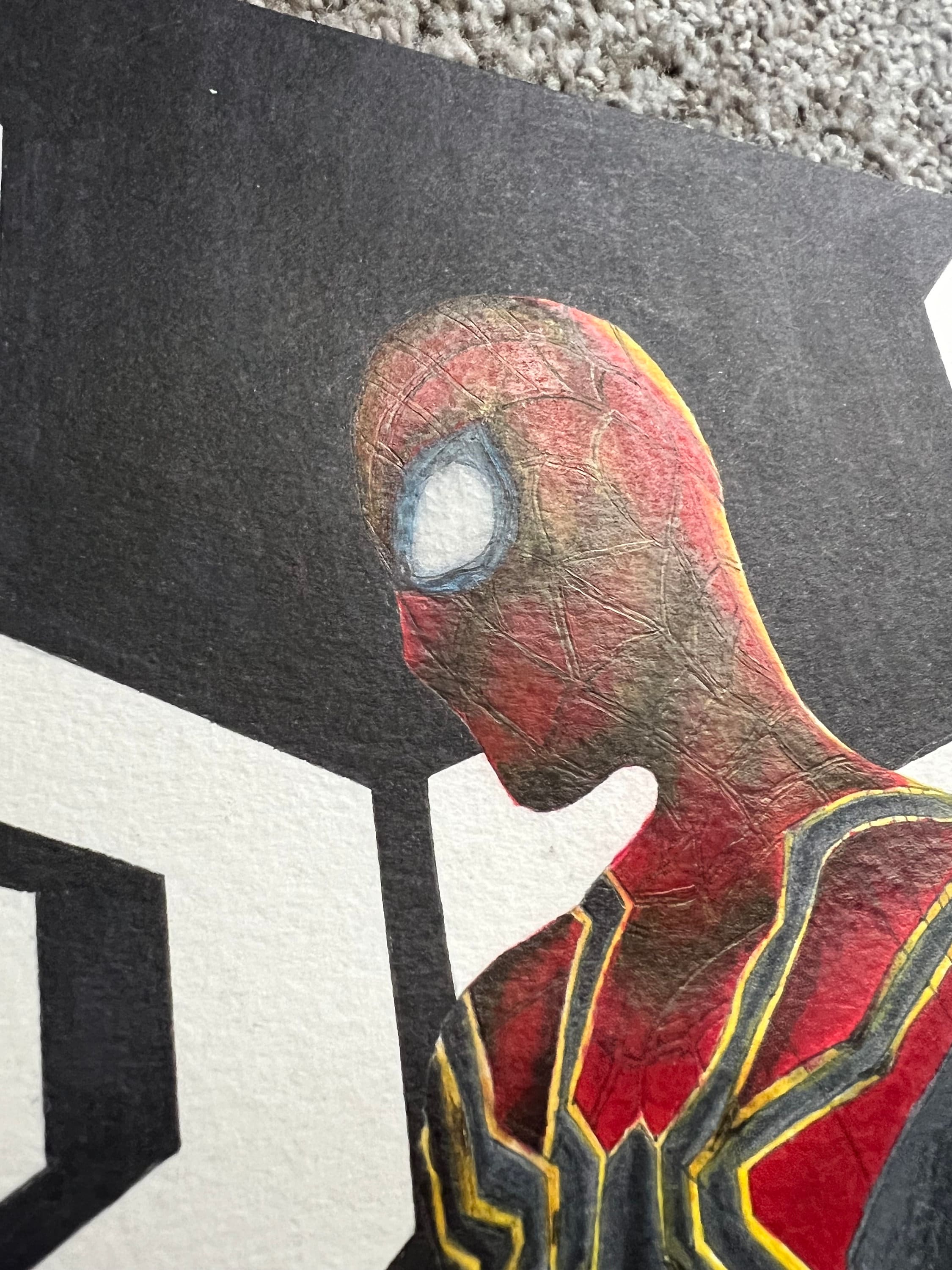Hand Drawn Spider Man Drawing - Etsy