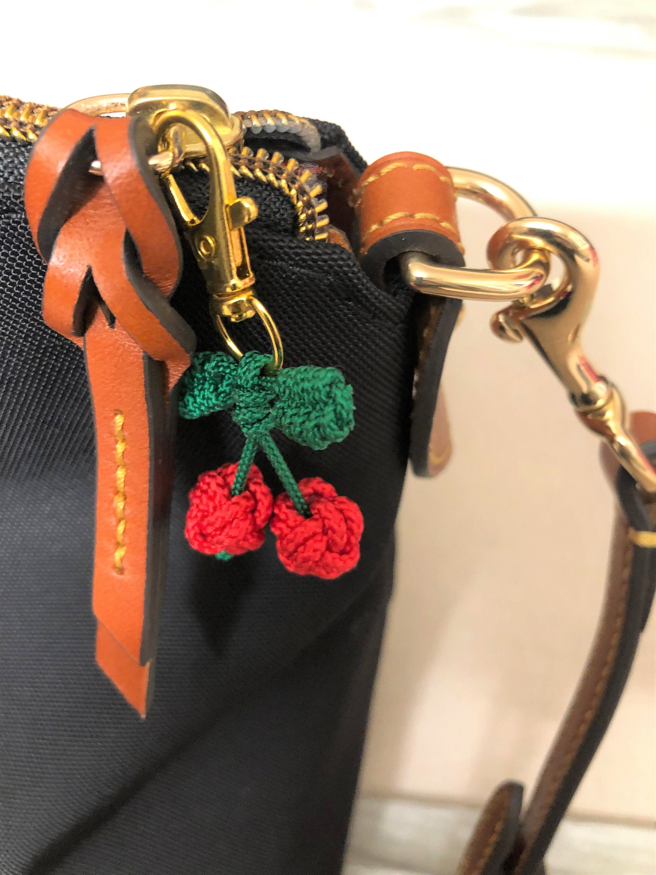 Knotted Cherry Key Chain - Etsy