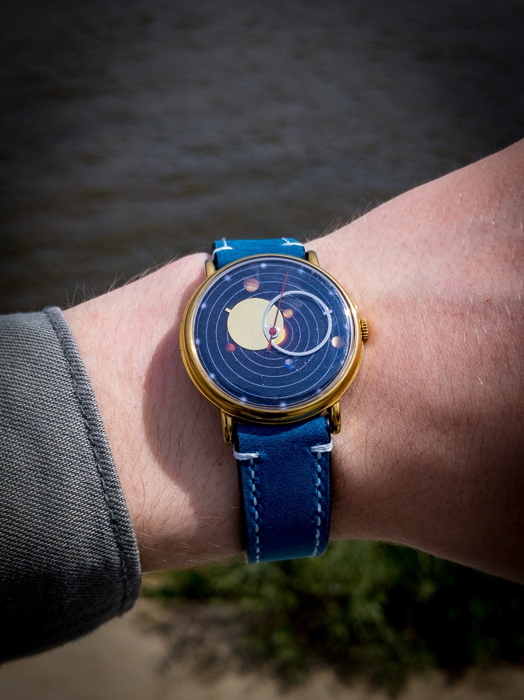 New RAKETA Kopernik Watch. 2609 НA. Sun-moon Hands. Anodized Case ...