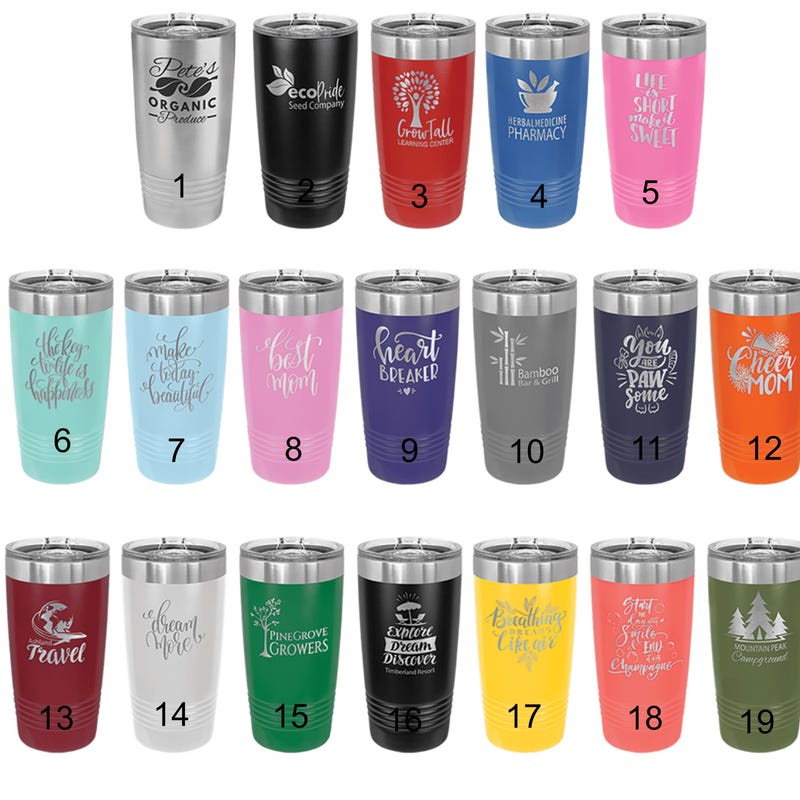 Engraved Tumblers Red - Etsy