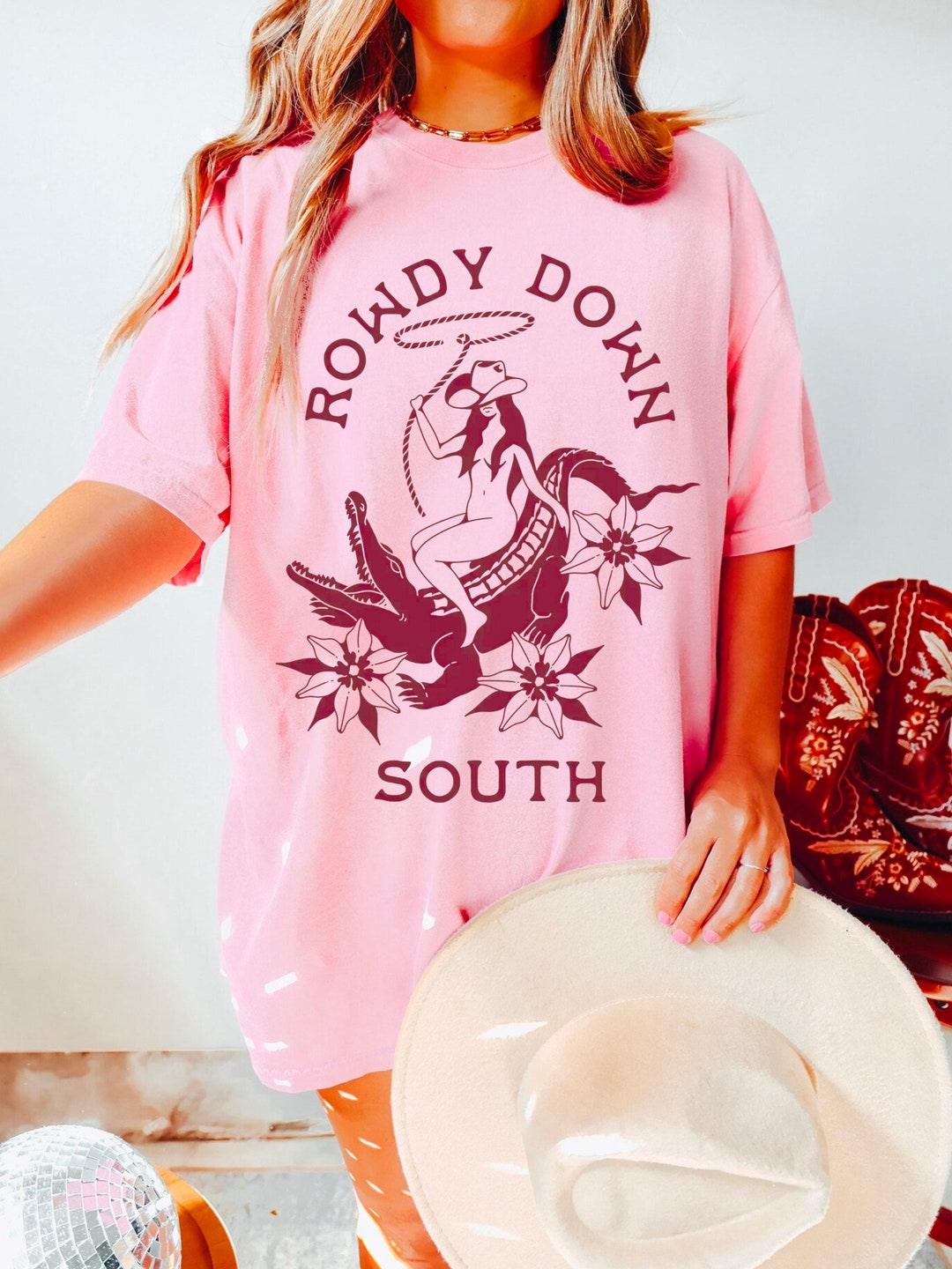 Rowdy Down South Tee Comfort Colors® Gettin Rowdy Lets Go Girls Raise ...