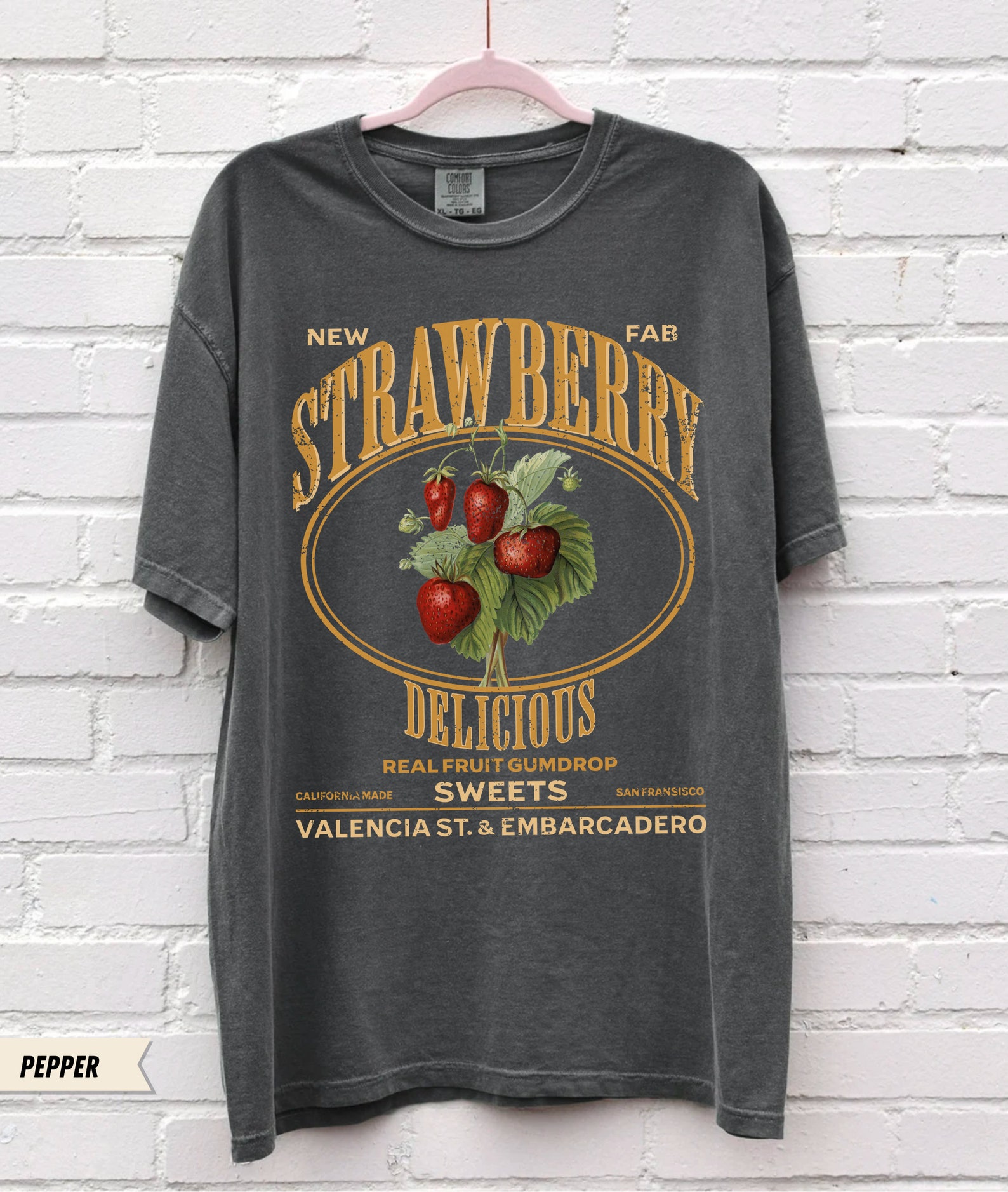 Strawberry Shirt Comfort Colors® Vintage Strawberry Plant Top ...