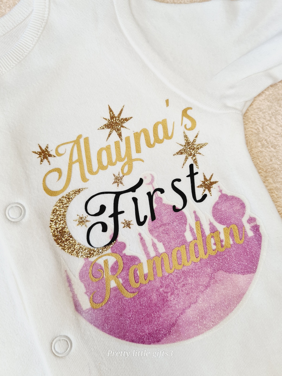 My First Ramadan Personalised Baby Grows, 0-12 Months Sizes, Long ...