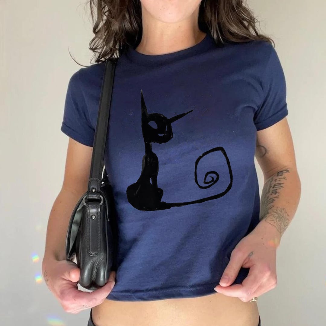 Mazzy Star Baby Tee: Cat Graphic, Vintage Band T-shirt - Etsy