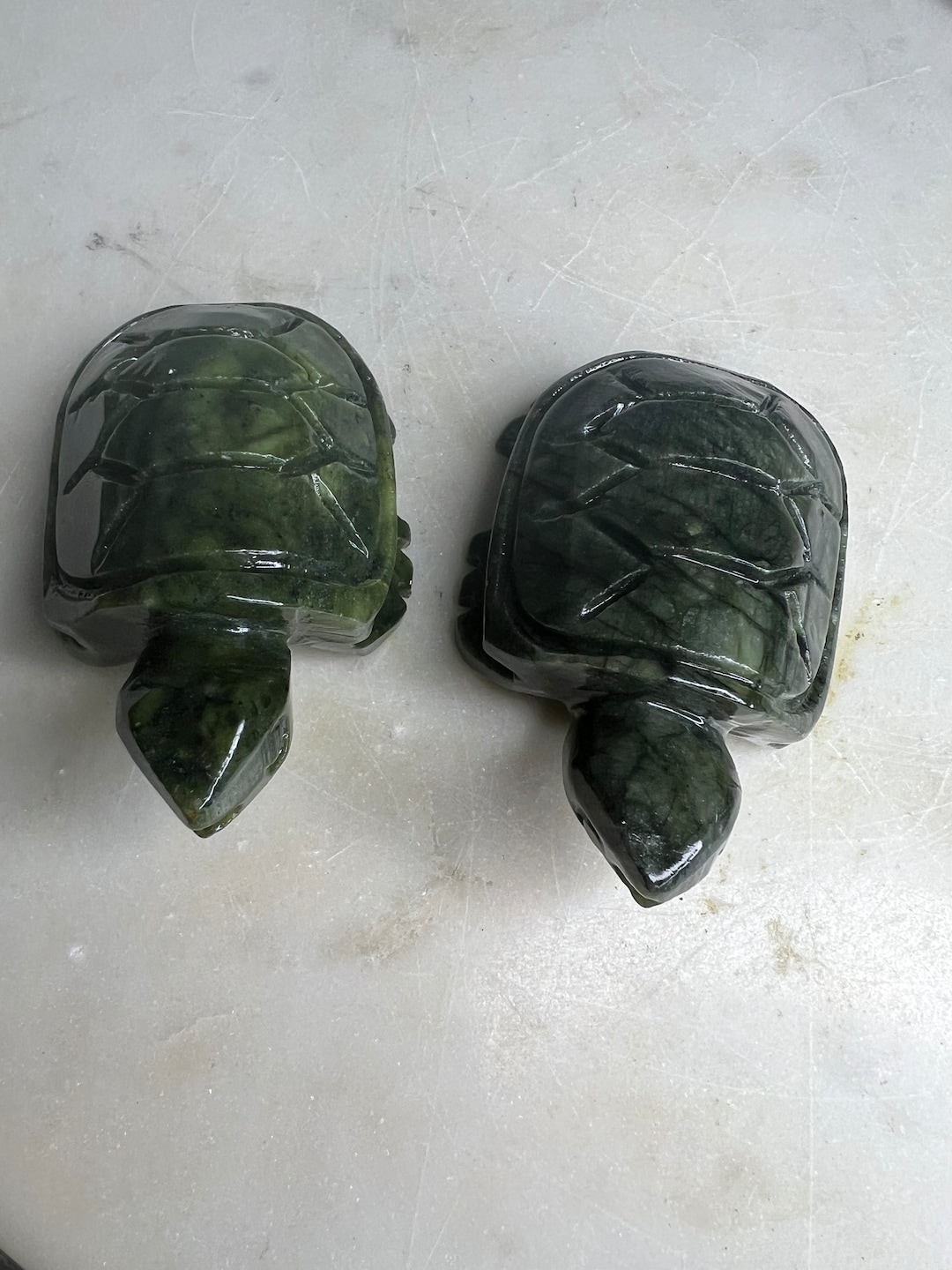 Green Jade Turtle You Get Both in the Pictures Total Weight 276 Grams ...