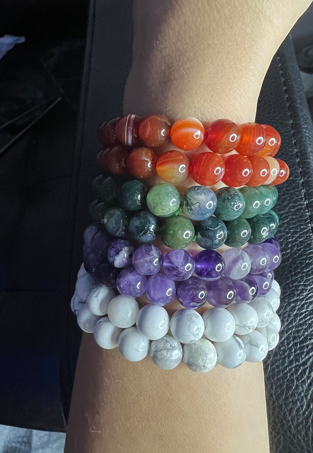 Natural Crystal Bracelets. You Get All 8 Bracelets. - Etsy