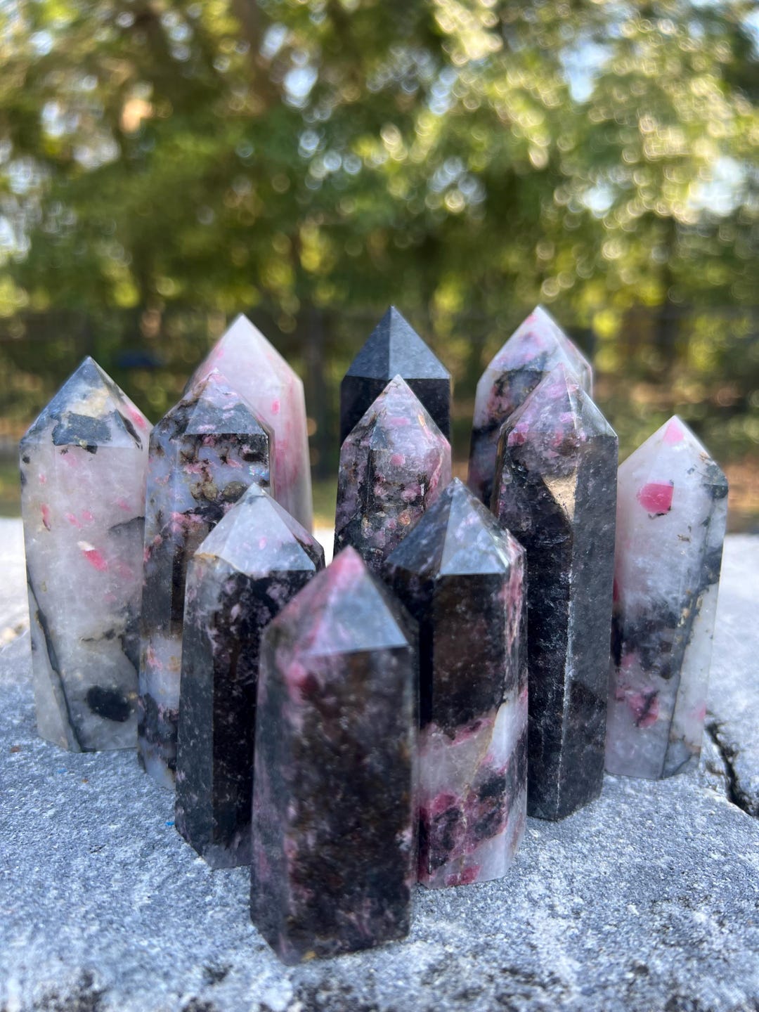 Rhodonite Crystal Tower Wholesale Bundle of Ll Towers. Total Weight 3 ...