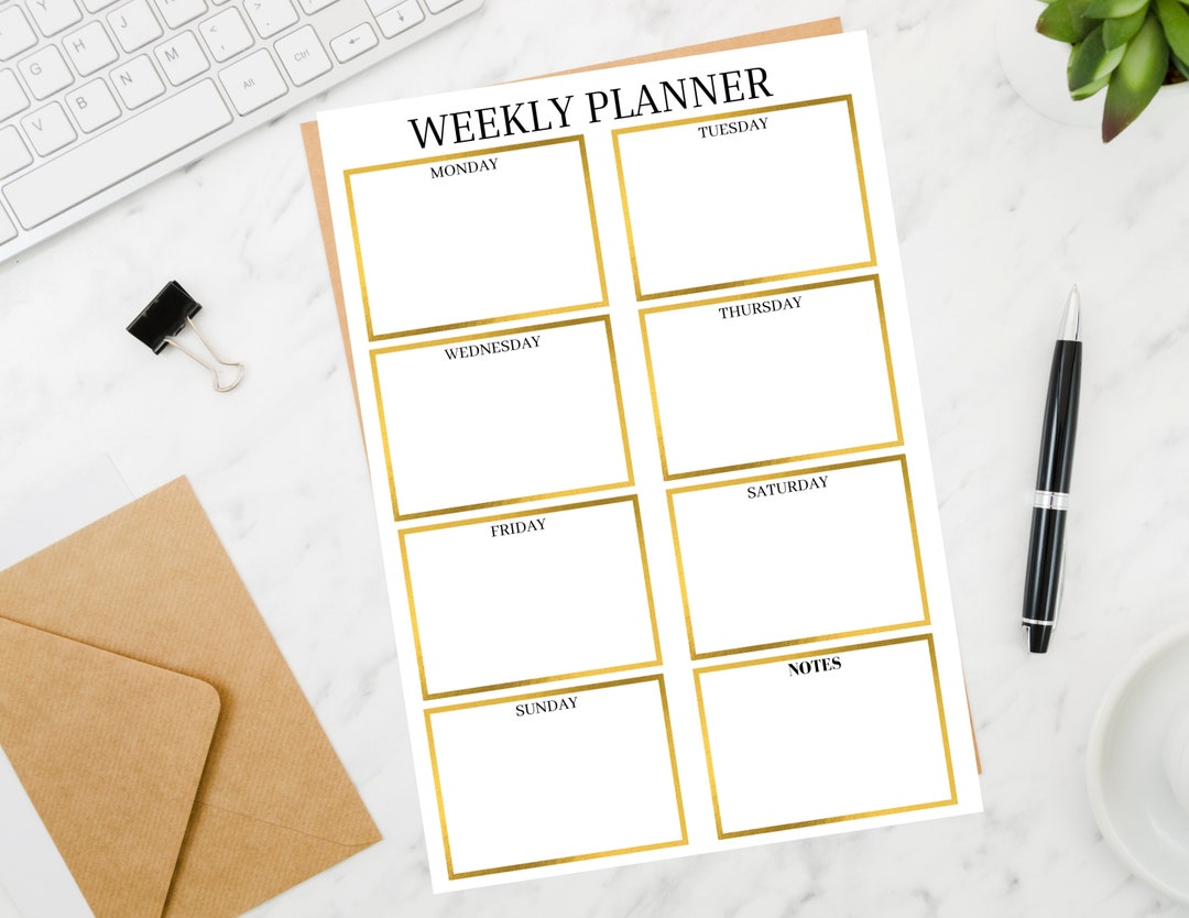 Printable Weekly Planner | Weekly Schedule Organizer | Weekly To-do ...