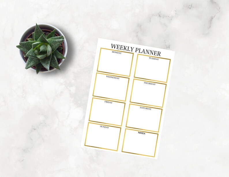 Printable Weekly Planner | Weekly Schedule Organizer | Weekly To-do ...