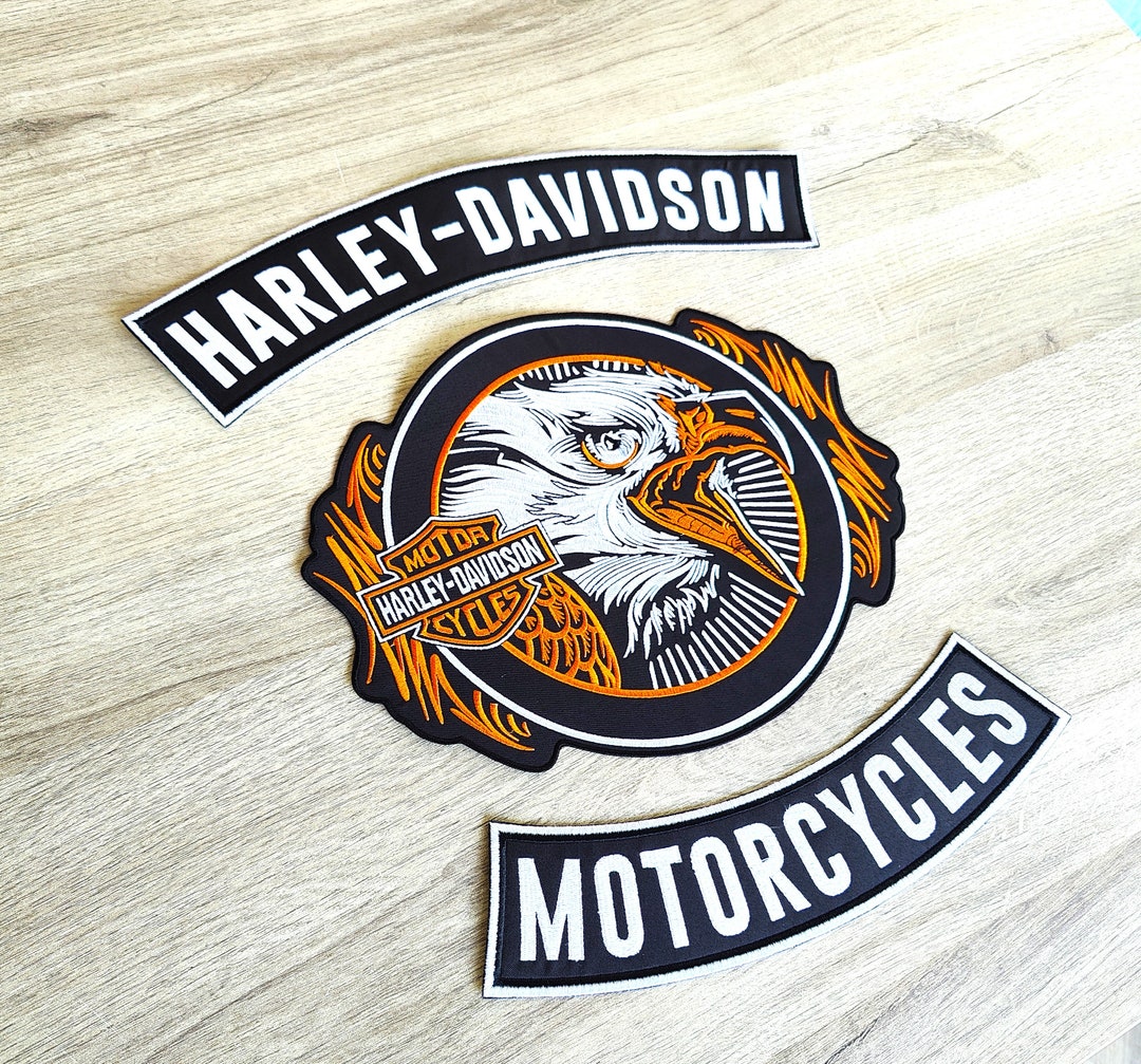 PACK Patch dorsal Harley Davidson motorcycles Aigle XXL écusson ...