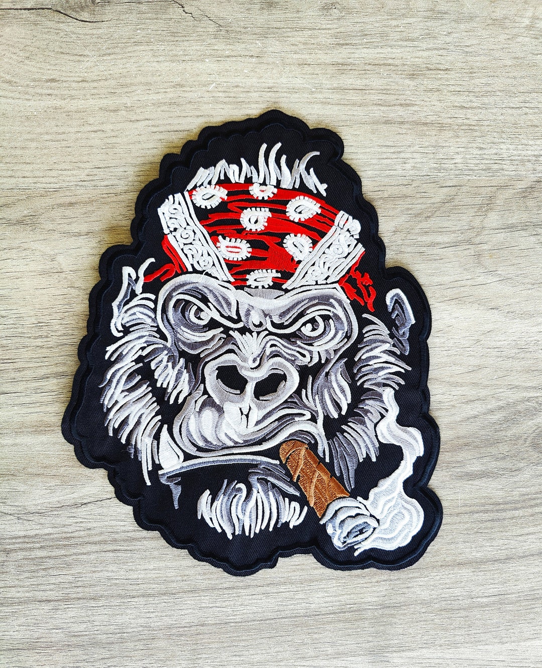Big Back Patch SKULL Gorilla XXL Back Badge 8.6 Cm X 22.5cm Iron-on ...