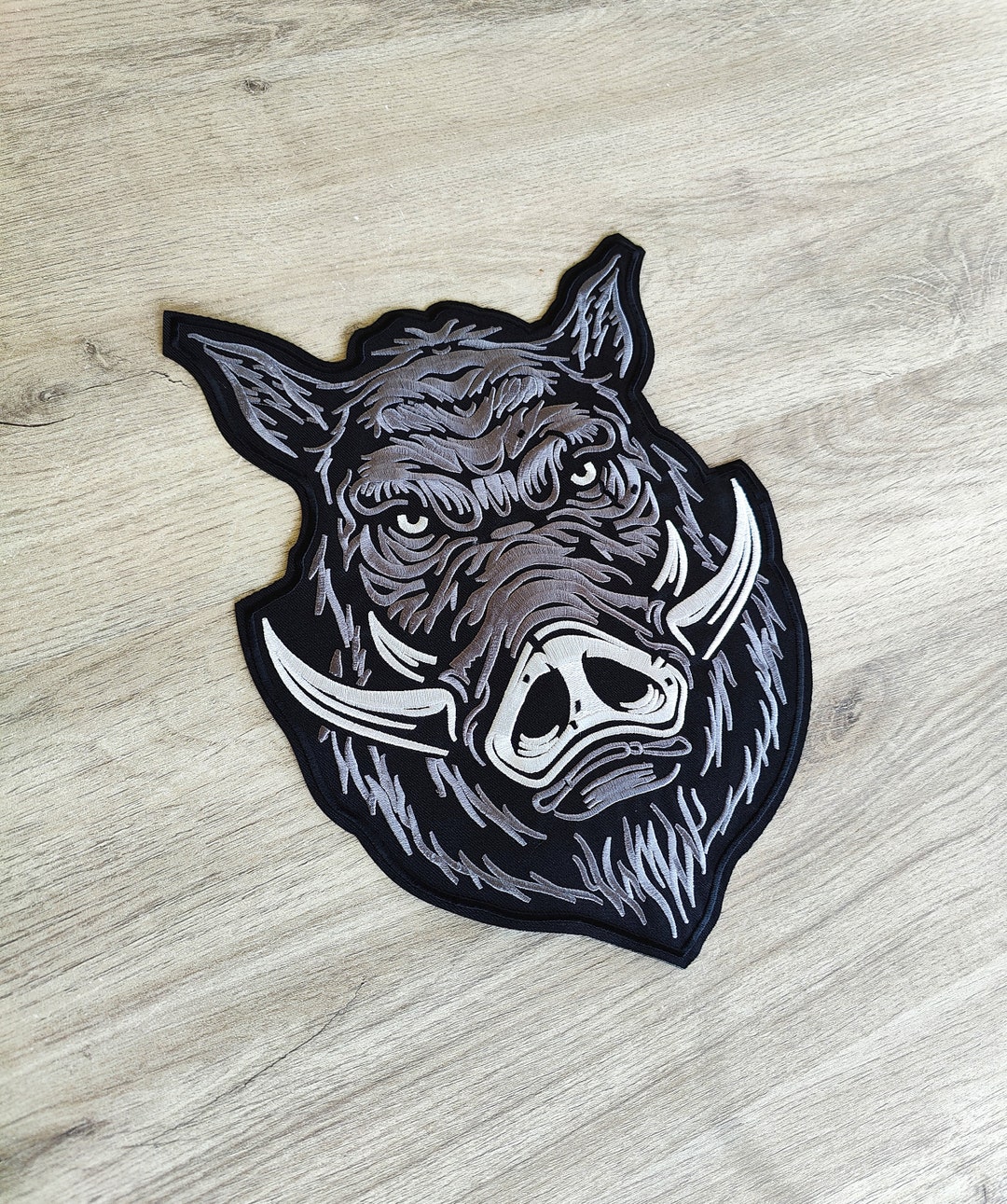 HOG Howners Group Motorcycles XXL Pig Back Patch 21.9 Cm X 28.6 Cm Iron ...