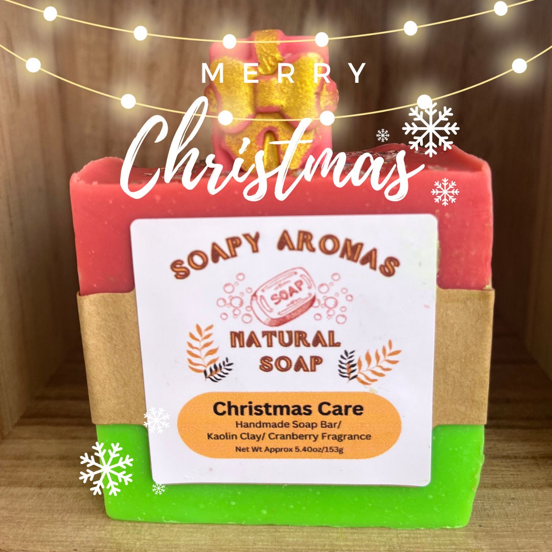 Christmas Soap, Handmade Natural Soap Bar, Scented Soap, Cold Process ...
