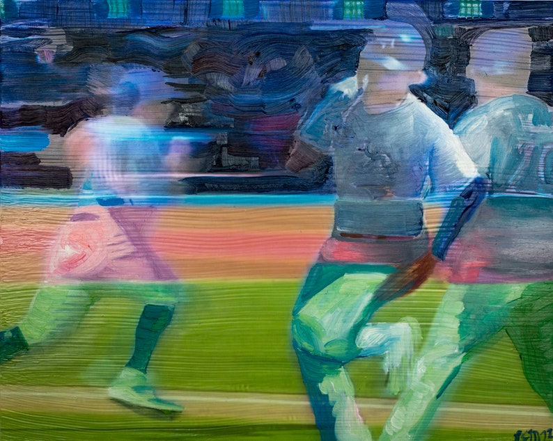 Keep the Line Moving original Painting - Etsy