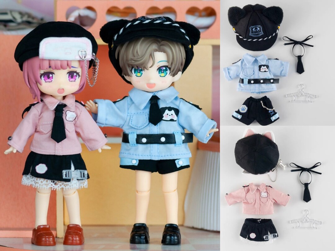 Ob11 Doll Clothing Uniform Suit Cat Cat Dog Uniform 12 Points Clothes ...