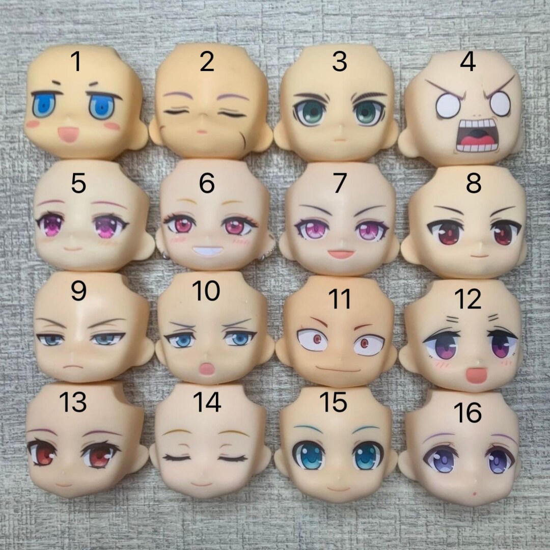 GSC Clay Human Face 16 Replacement Faces - Etsy