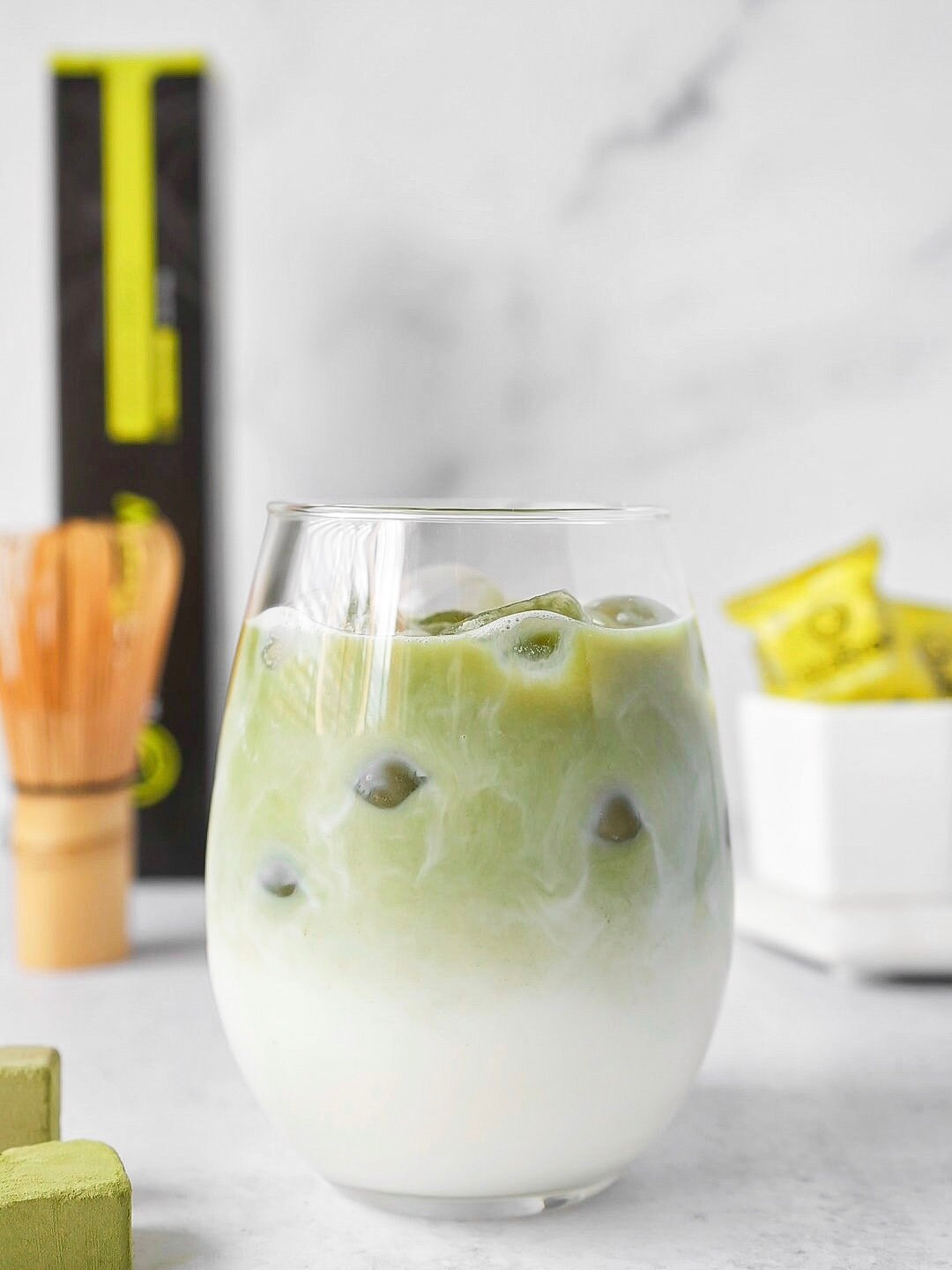 Matcha Tea Gift Box Single Serving Sweet Matcha Cube for Delicious ...