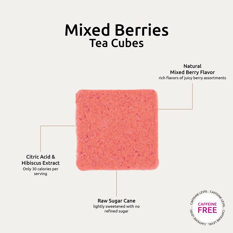 Instabrew Mixed Berries Tea, 12pcs Individually Wrapped Cubes, Hot or ...